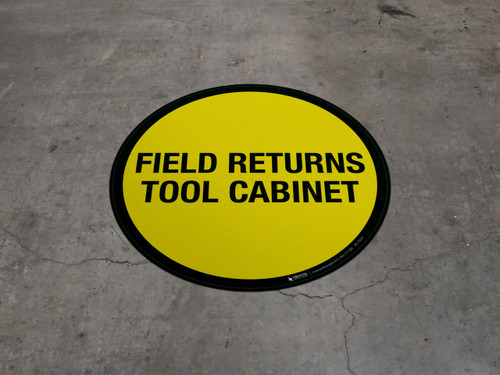 Field Returns Tool Cabinet Floor Sign