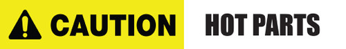 Caution: Hot Parts - Inline Printed Floor Marking Tape | Creative ...