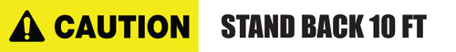 Caution: Stand Back 10 Ft. - Inline Printed Floor Marking Tape ...