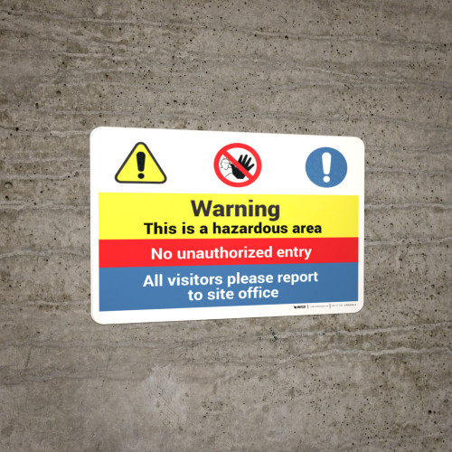 Warning - Hazardous Area - Wall Sign