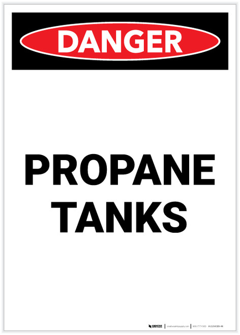 Danger: Propane Tanks Portrait - Label