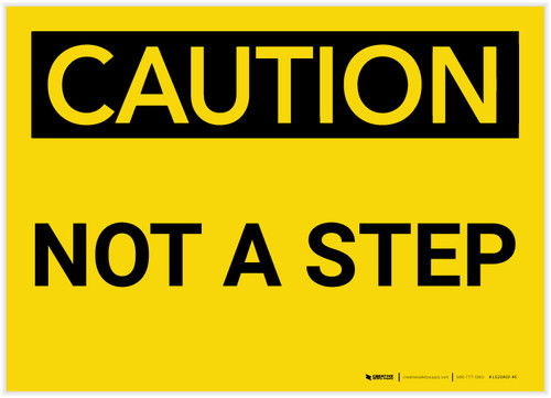 Caution: Not A Step - Label