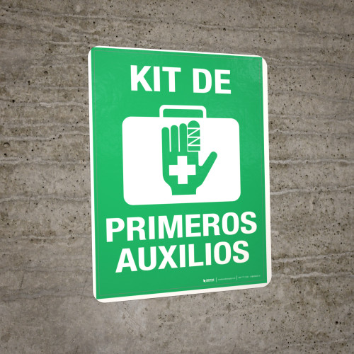 Kit de Primeros Auxilios (First Aid Kit) - Wall Sign