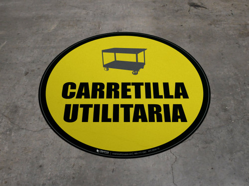 Carretilla Utilitaria (Utility Cart) - Floor Sign