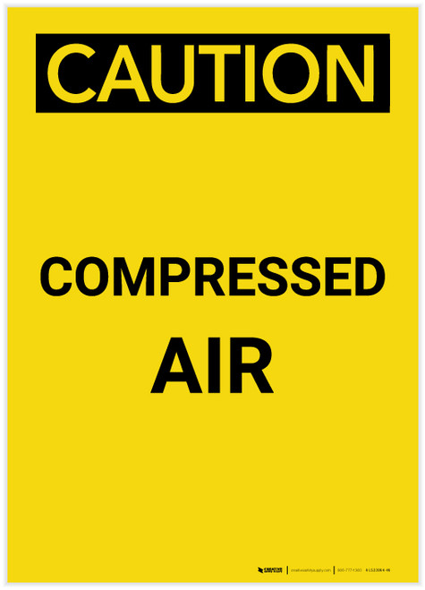 Caution: Compressed Air Portrait - Label