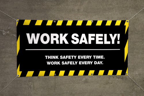 Work Safely Banner | Creative Safety Supply