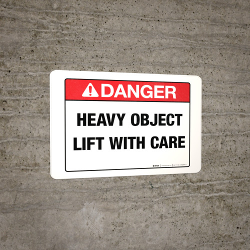 Danger - Heavy Object - Wall Sign