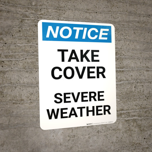 Notice: Take Cover Severe Weather Portrait