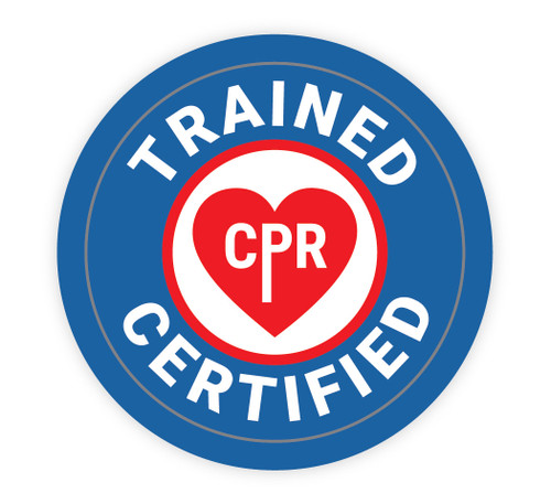 CPR First Aid - Certified and Trained - Hard Hat Sticker