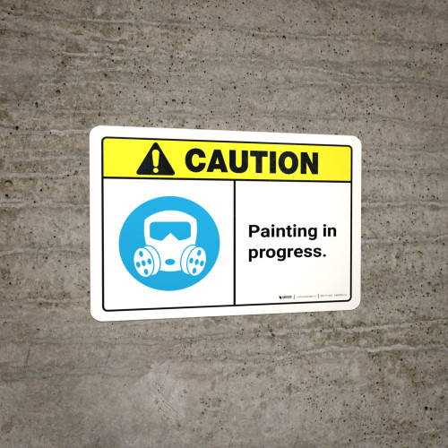 Caution: Painting In Progress ANSI Landscape