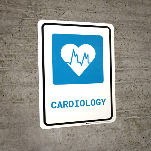 Cardiology with Icon Portrait - Wall Sign