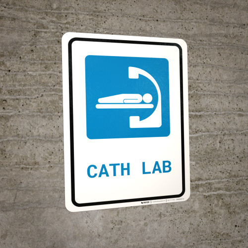 Cath Lab with Icon Portrait - Wall Sign