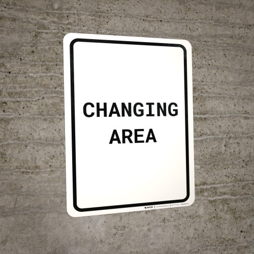 Changing Area Portrait - Wall Sign