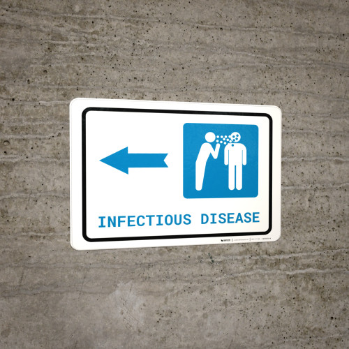 Infectious Disease Left Arrow with Icon Landscape - Wall Sign ...