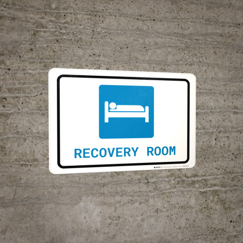 Recovery Room with Icon Landscape - Wall Sign | Creative Safety Supply