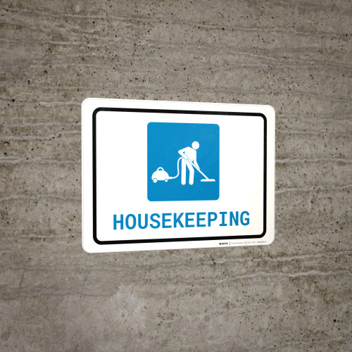 Housekeeping with Icon Landscape - Wall Sign | Creative Safety Supply