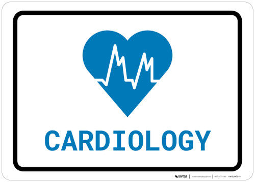 Cardiology with Icon Landscape v2 - Wall Sign