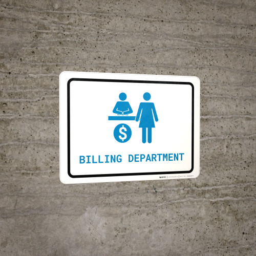 Billing Department with Icon Landscape v2 - Wall Sign
