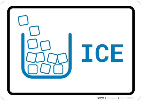 Ice with Icon Landscape v2 - Wall Sign