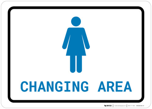 Womens Changing Area with Icon Landscape v2 - Wall Sign