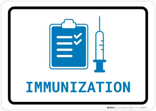 Immunization with Icon Landscape v2 - Wall Sign