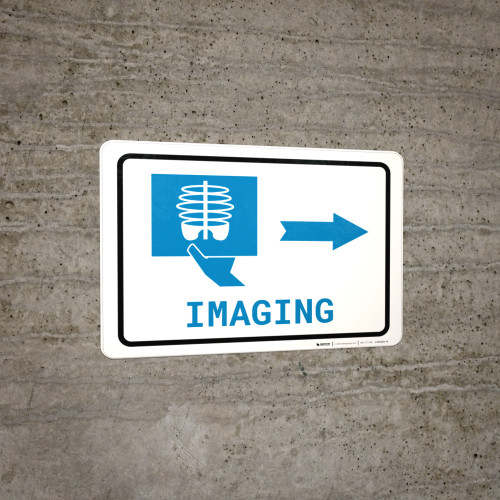 X-Ray Imaging Right Arrow with Icon Landscape v2 - Wall Sign | Creative ...