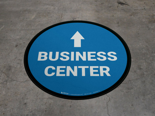 Business Center Arrow Straight Circular - Floor Sign | Creative Safety ...