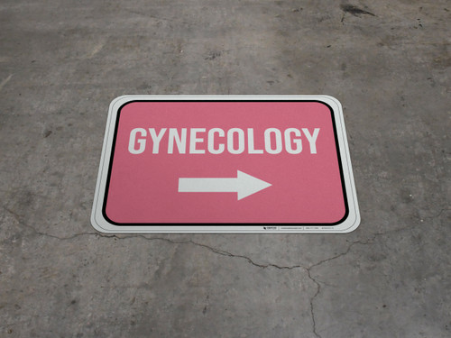 Gynecology Arrow Right Rectangular - Floor Sign