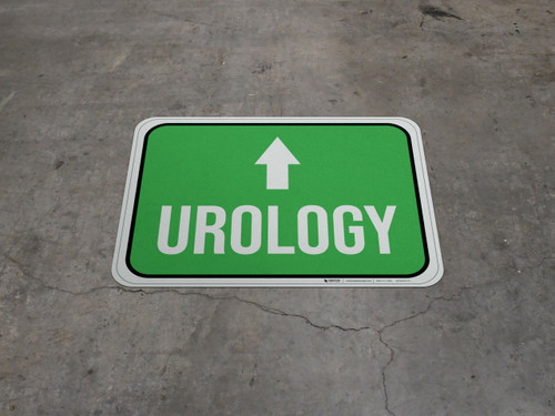 Urology Arrow Straight Rectangular - Floor Sign | Creative Safety Supply