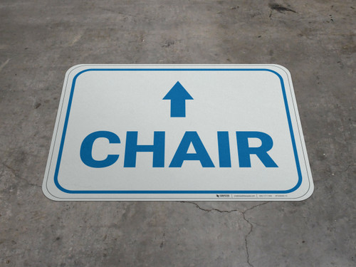 Chair Arrow Straight Rectangular - Floor Sign