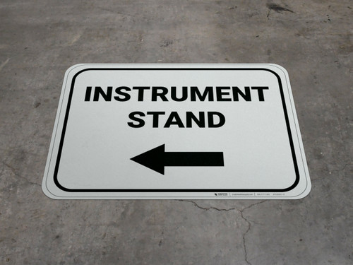 Instrument Stand Arrow Left Rectangular - Floor Sign