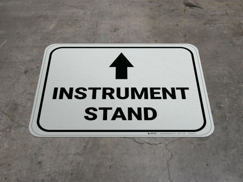 Instrument Stand Arrow Straight Rectangular - Floor Sign