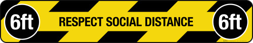 Respect Social Distance 6Ft - Social Distancing Strip