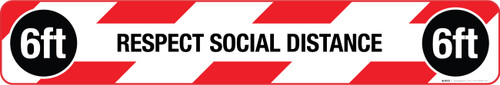 Respect Social Distance 6Ft - Social Distancing Strip