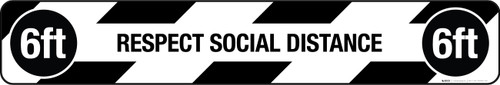 Respect Social Distance 6Ft - Social Distancing Strip