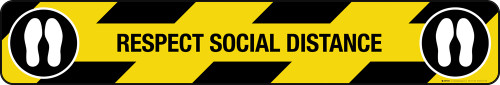 Respect Social Distance Feet Icon - Social Distancing Strip