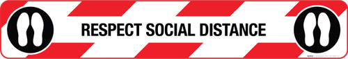 Respect Social Distance Feet Icon - Social Distancing Strip