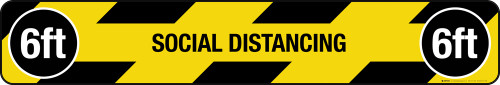 Social Distancing 6Ft - Social Distancing Strip | Creative Safety Supply