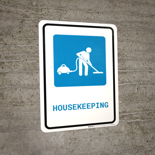 Housekeeping with Icon Portrait - Wall Sign