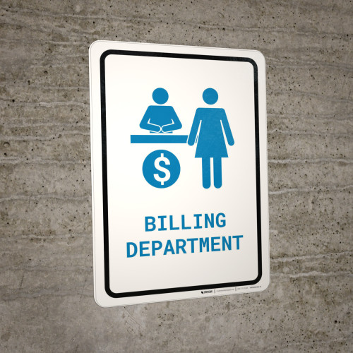 Billing Department with Icon Portrait v2 - Wall Sign