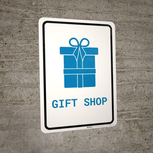 Gift Shop with Icon Portrait v2 - Wall Sign | Creative Safety Supply