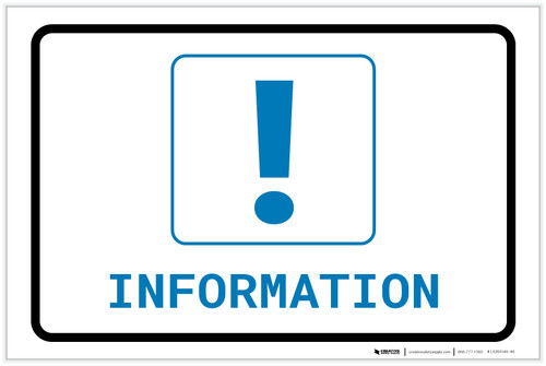 Information with Exclamation Mark Landscape v2 - Label