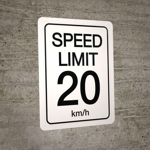 Speed Limit 20 Kmh Wall Sign speed-limit-20-kmh-wall-sign