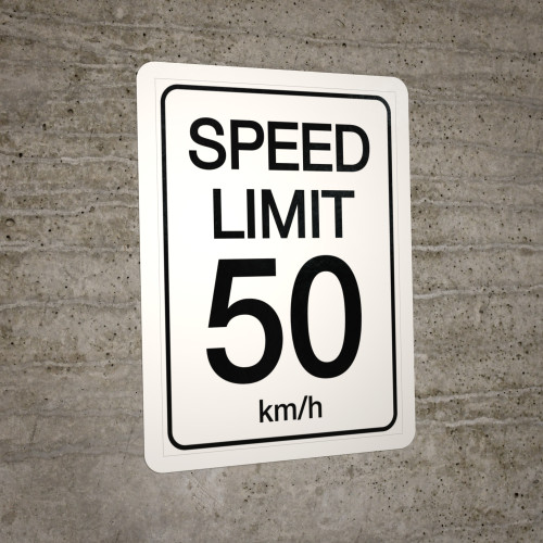 Speed Limit 50 kmh - Wall Sign