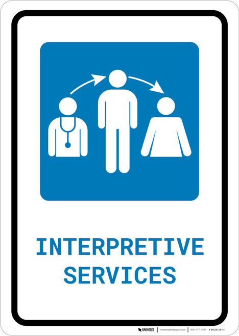 Interpretive Services with Icon Portrait - Wall Sign