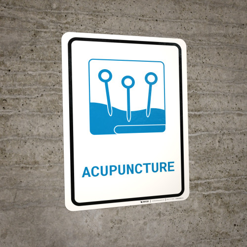 Acupuncture with Icon Portrait v2 - Wall Sign