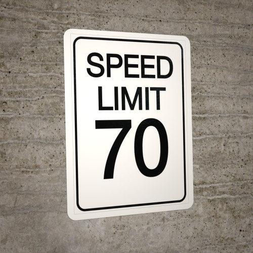 Speed Limit 70 - Wall Sign