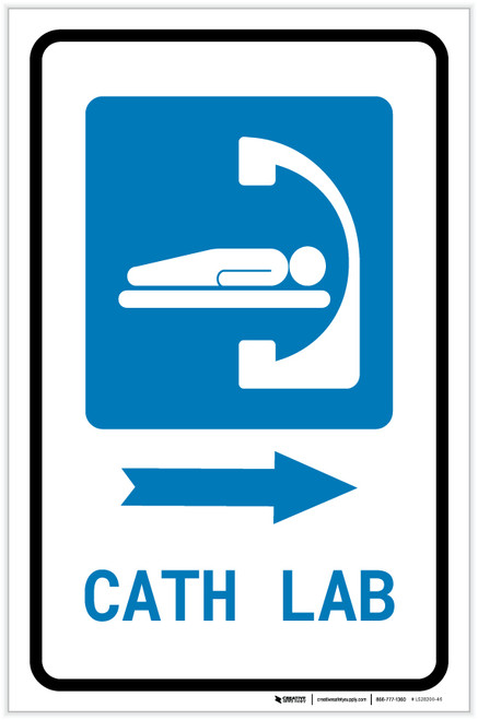 Cath Lab Right Arrow with Icon Portrait - Label