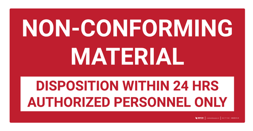 Non Conforming Material Wall Sign