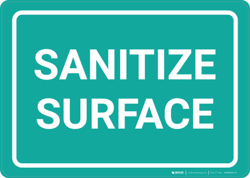 Sanitize Surface Landscape - Wall Sign